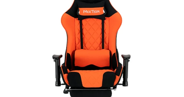 Meetion MT-CHR25 2D Armrest Massage E-Sport Gaming Chair with Footrest